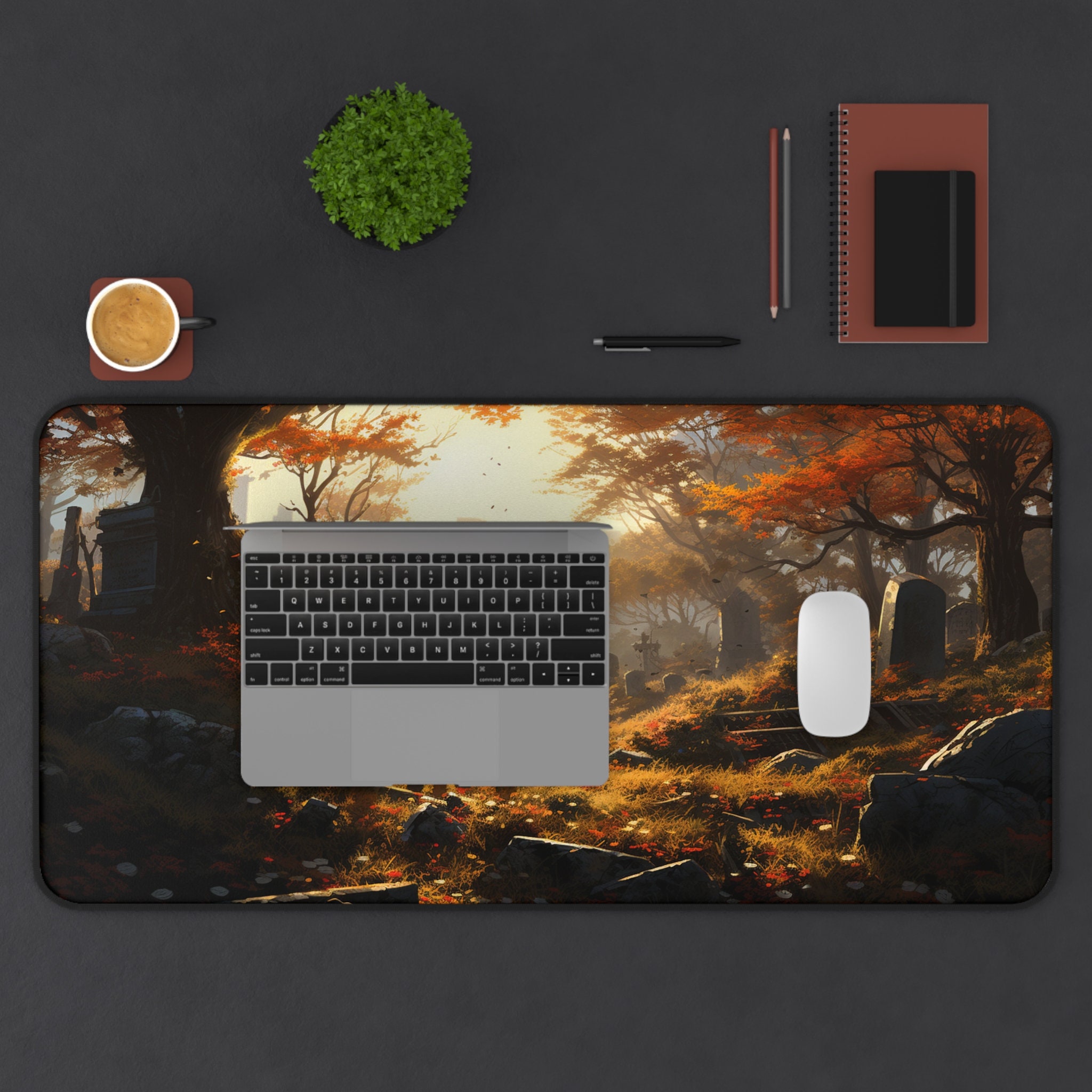 Wistful Cemetery Forestcore Aesthetic Desk Decor Gaming Desk ...