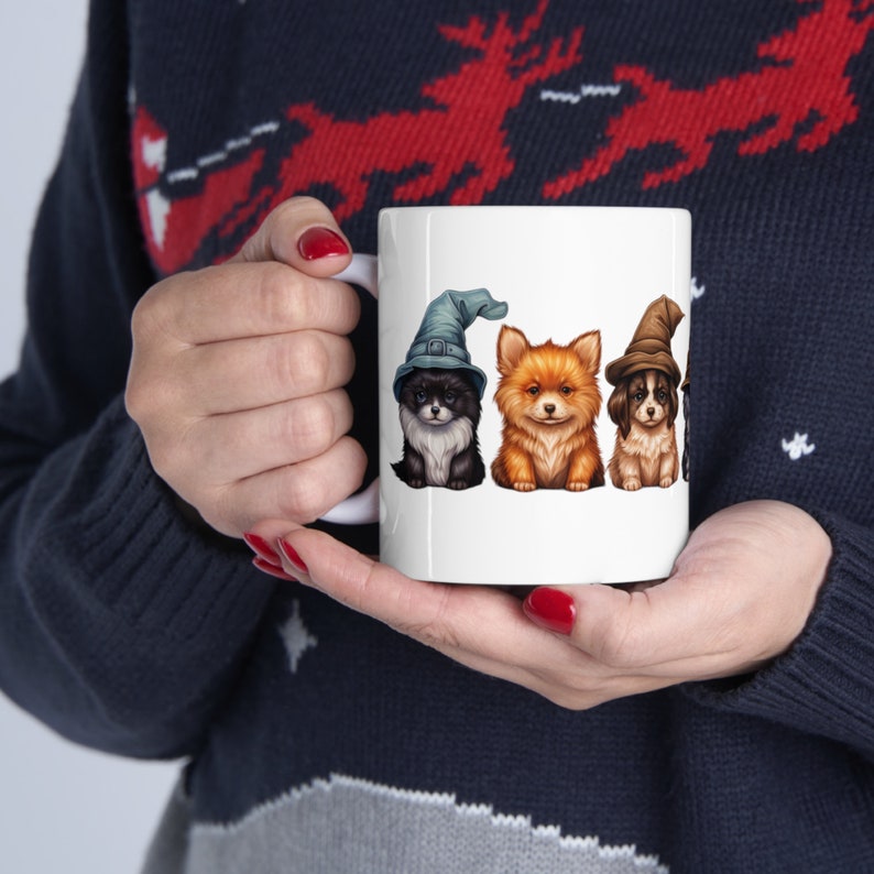 Enchanted Paws Mug Wizard-inspired Ceramic Mug Magical Dog - Etsy