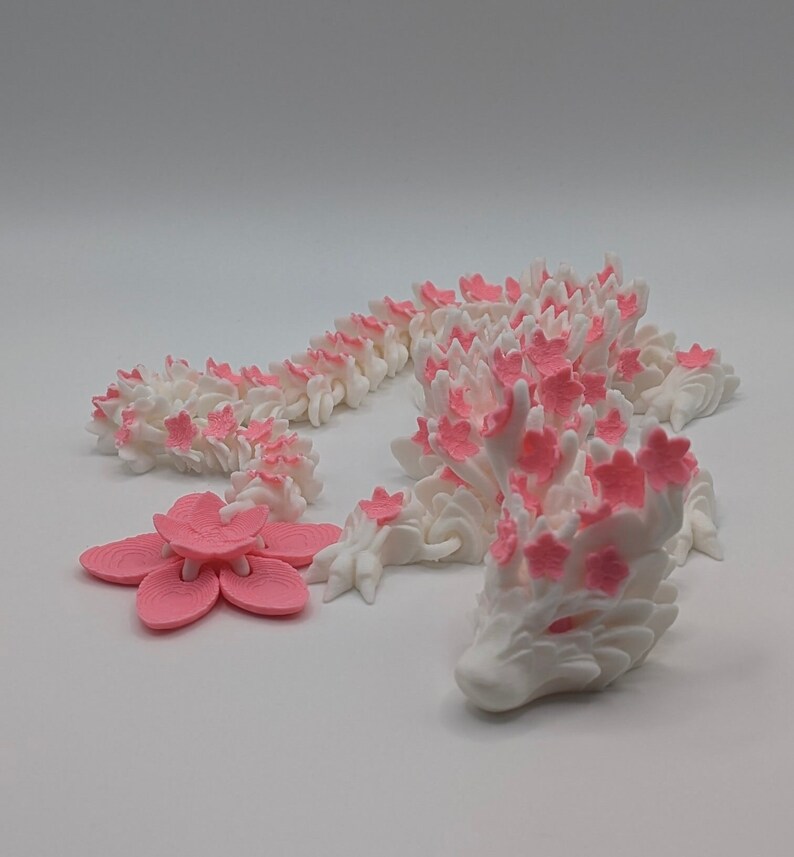 Cherry Blossom Dragon by Cinderwing Flexi Dragon Articulating Fidget ...