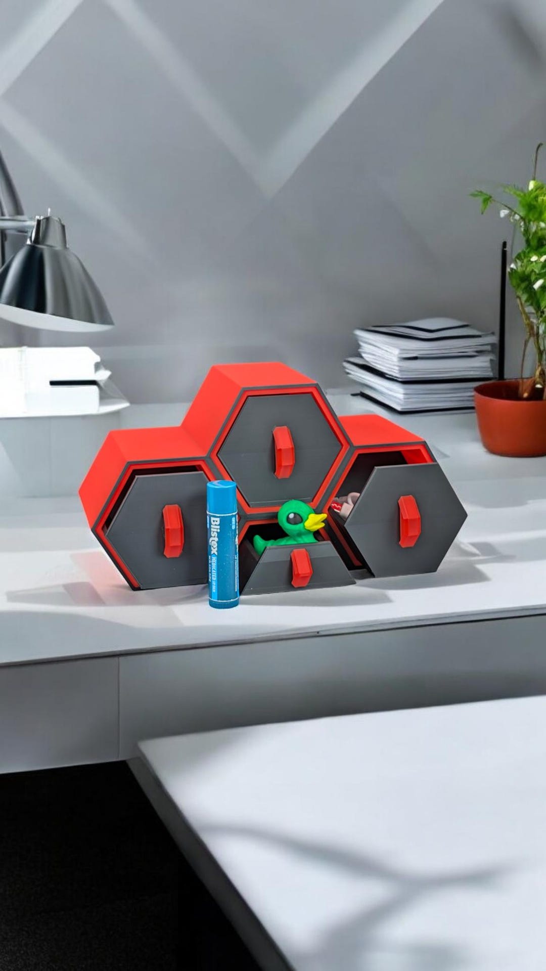 Hexagon Stackable Desk Organizer | School Organizer | Unique Personalized Desk Organizer | Desk ...