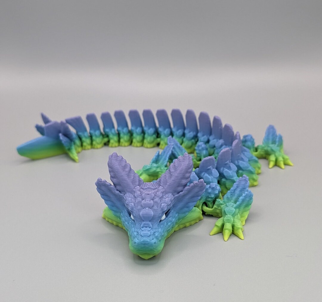 Axolotl Wingless Dragon 3D Printed Axolotl Wingless Dragon - Etsy
