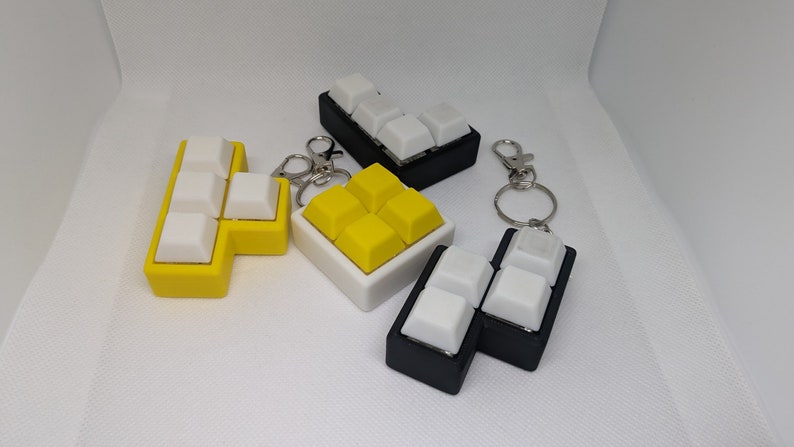 Custom Fidget Clicker 4 Key Fidget Keychain 3D Printed 4 Styles ASMR ...