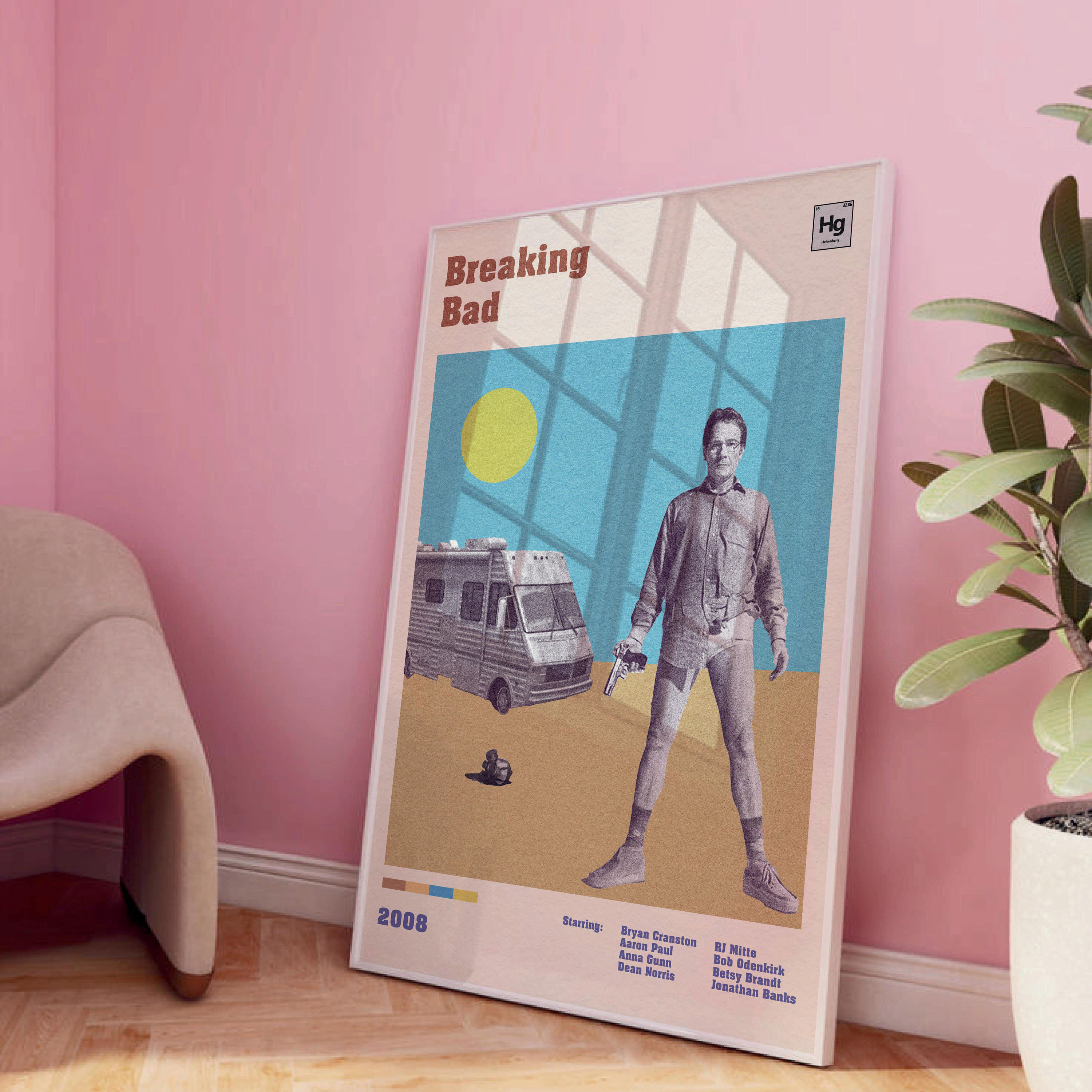 Breaking Bad Poster Tv Series Art Print Mid-century Poster Digital ...