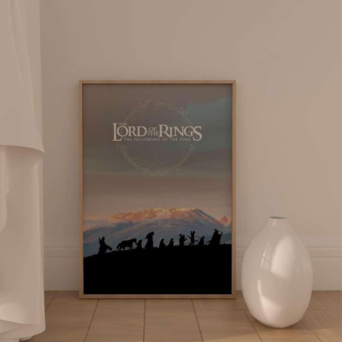 Lord of the Rings Poster LOTR Art Print Movie Wall Art Middle Earth ...