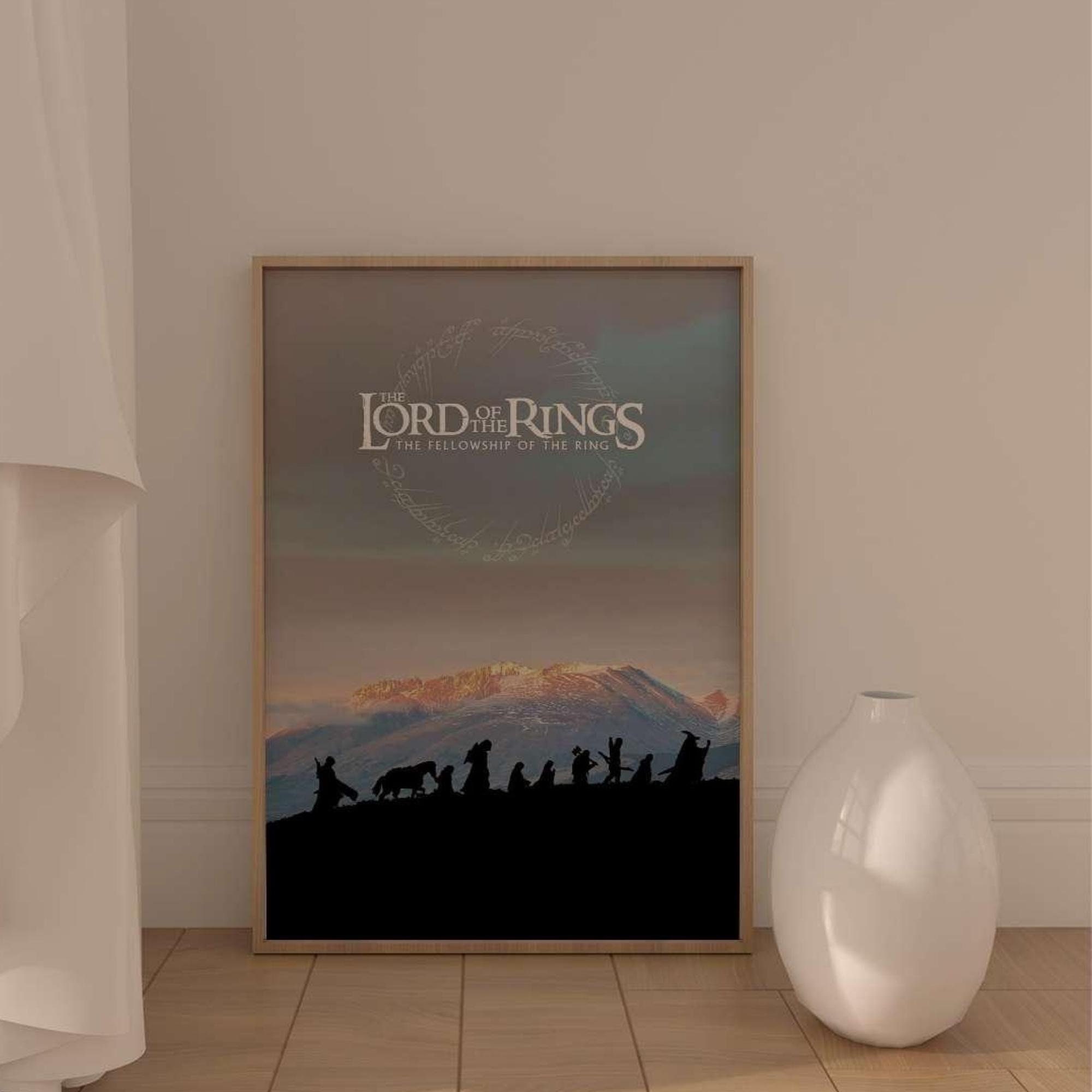 Lord of the Rings Poster LOTR Art Print Movie Wall Art Middle Earth ...