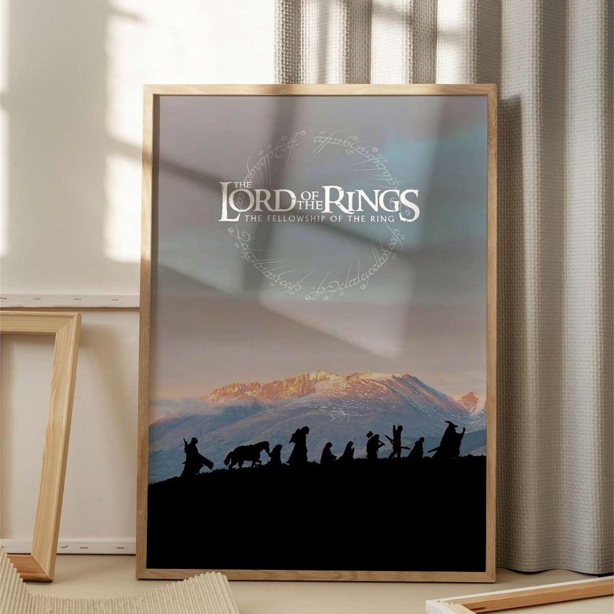 Lord of the Rings Poster LOTR Art Print Movie Wall Art Middle Earth ...