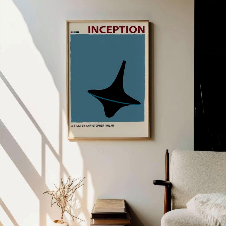 Inception Movie Poster Abstract Art Print Movie Wall Art Aesthetic ...