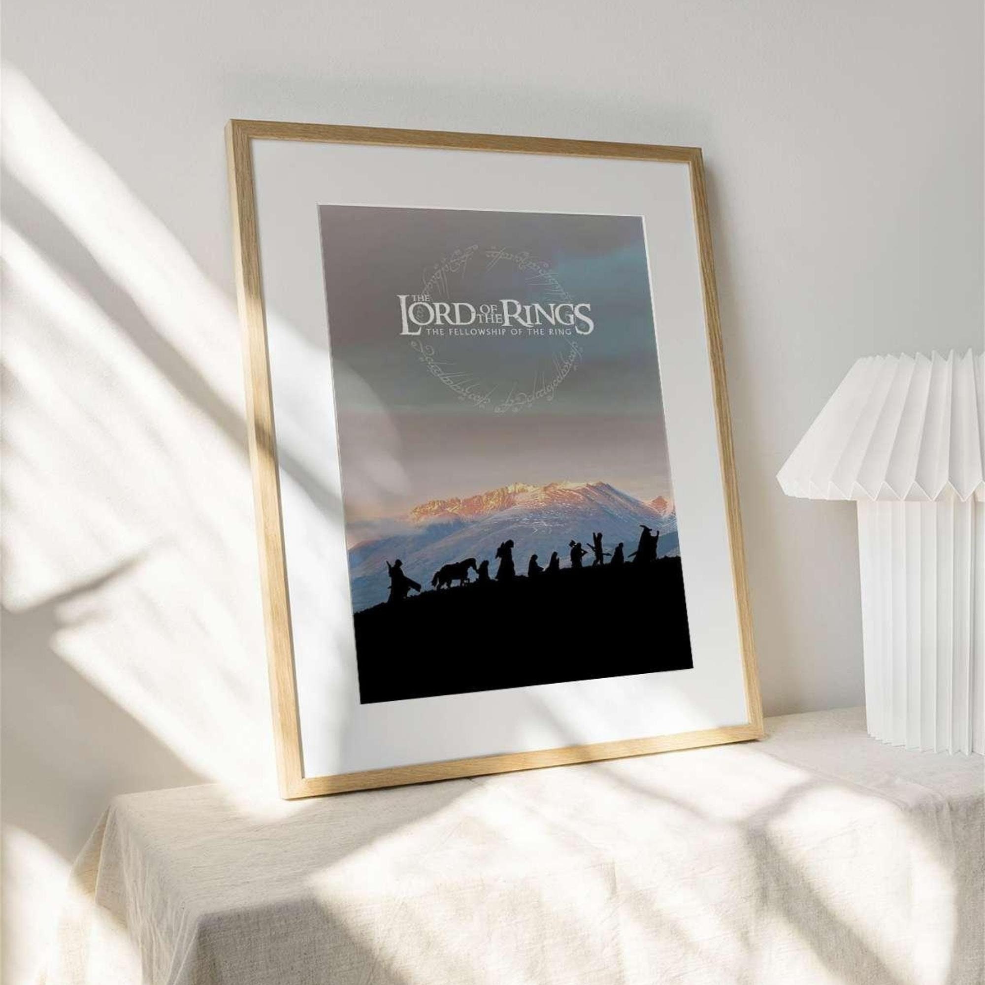 Lord of the Rings Poster LOTR Art Print Movie Wall Art Middle Earth ...