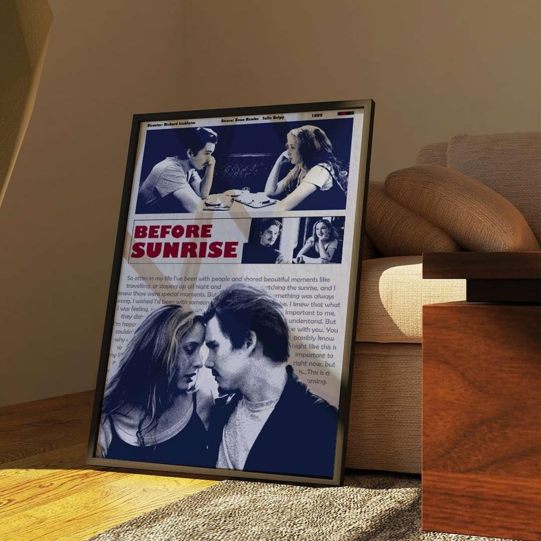Before Sunrise Poster | Movie Poster | Vintage Wall Art | Digital ...