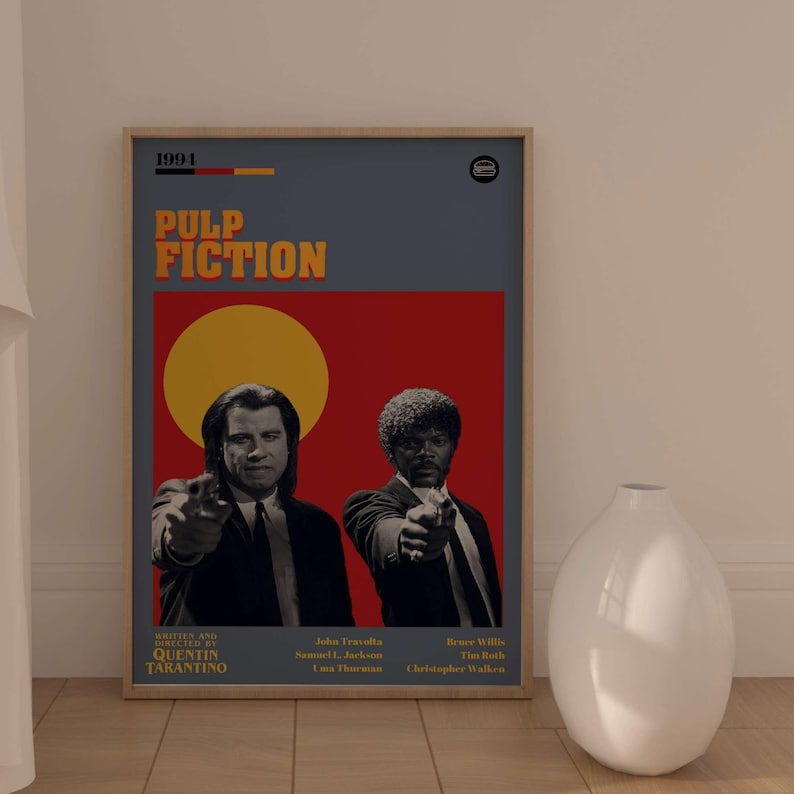 Pulp Fiction Poster Movie Poster Vintage Art Print Print Art Poster ...