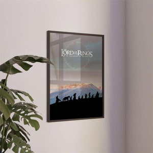 Lord of the Rings Poster | LOTR Art Print | Movie Wall Art | Middle ...