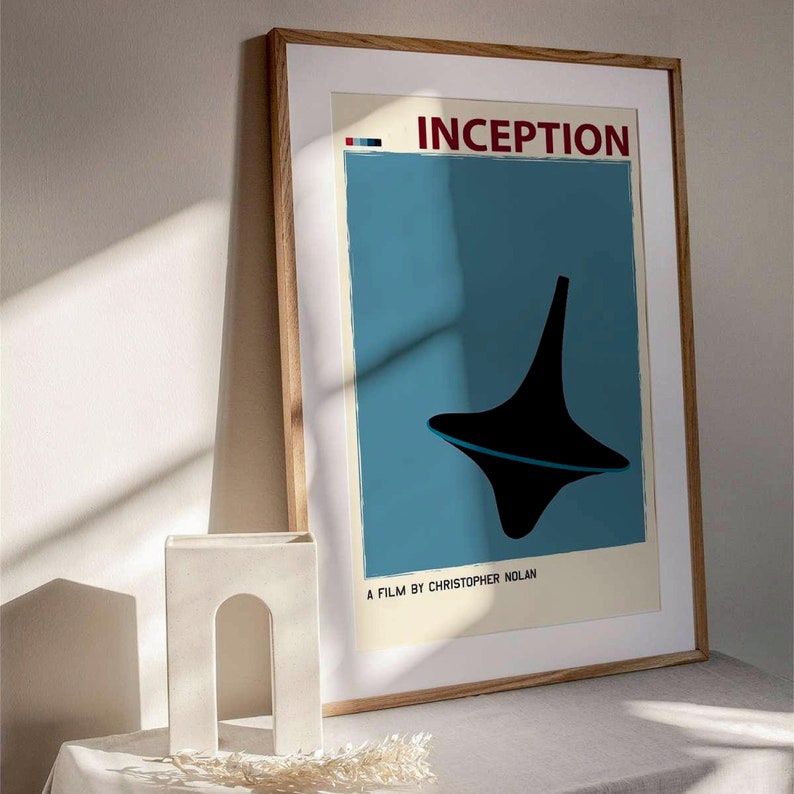 Inception Movie Poster Abstract Art Print Movie Wall Art Aesthetic ...
