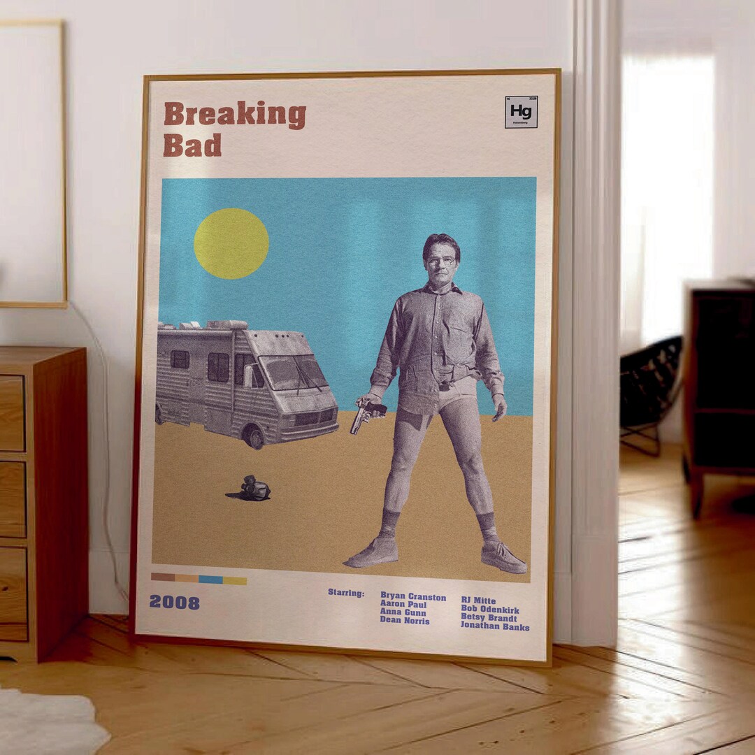 Breaking Bad Poster | Tv Series Art Print | Mid-century Poster ...
