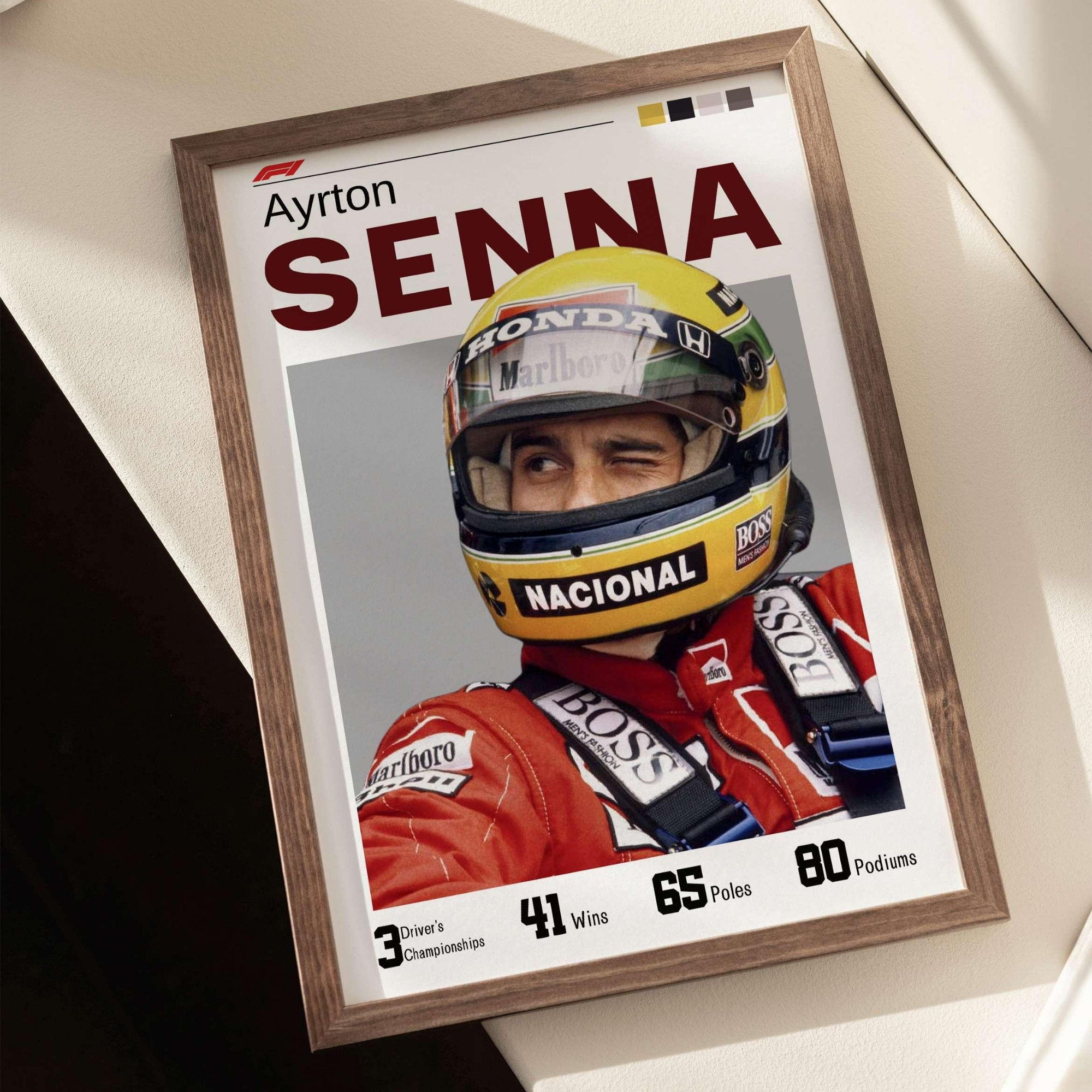 Formula 1 Legends Poster Formula 1 Wall Art Ayrton Senna niki Lauda ...