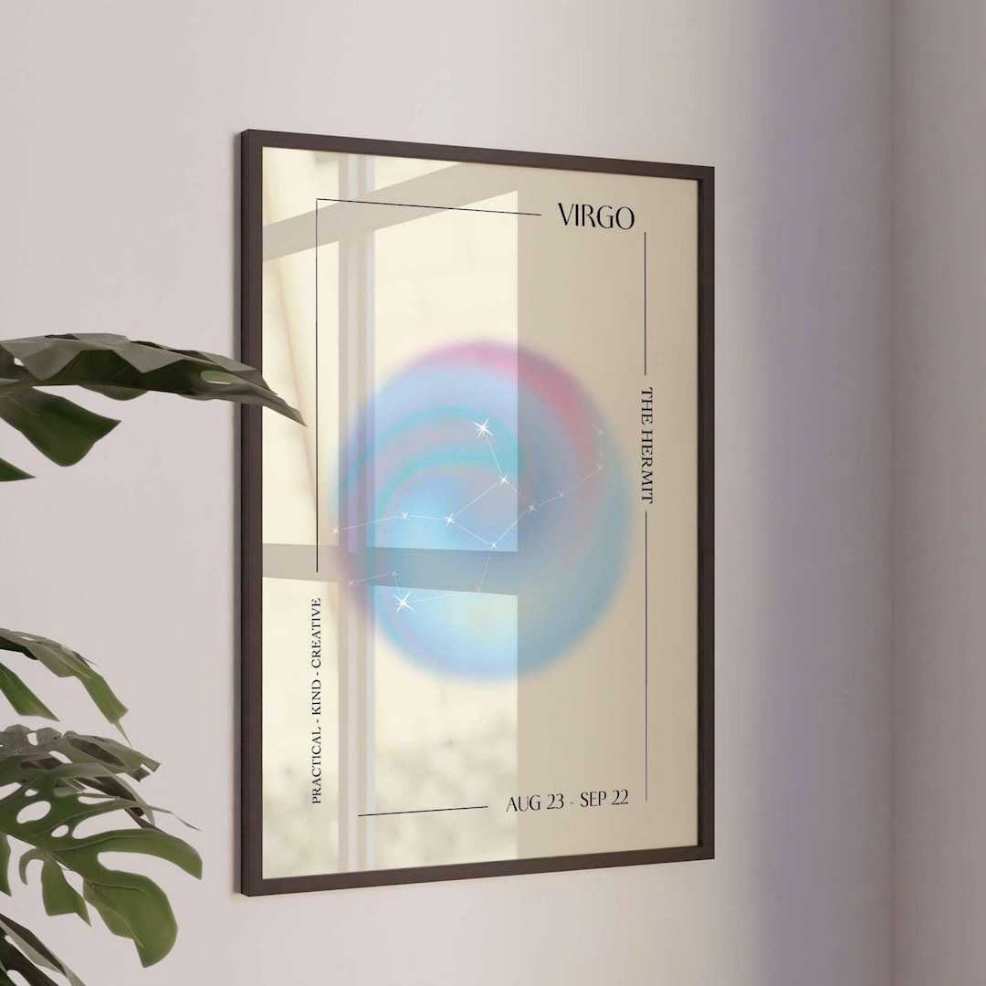 Virgo Wall Art | Virgo Zodiac Gift | Zodiac Wall Art | Astrology Poster ...