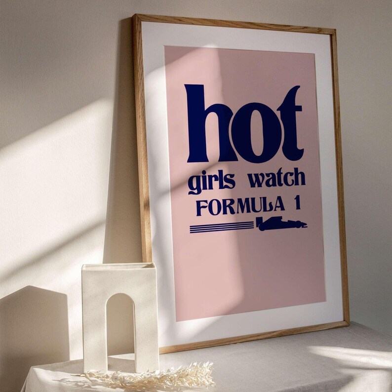 Hot Girls Watch F1 Formula 1 Art Print Race Fan Print Formula One ...