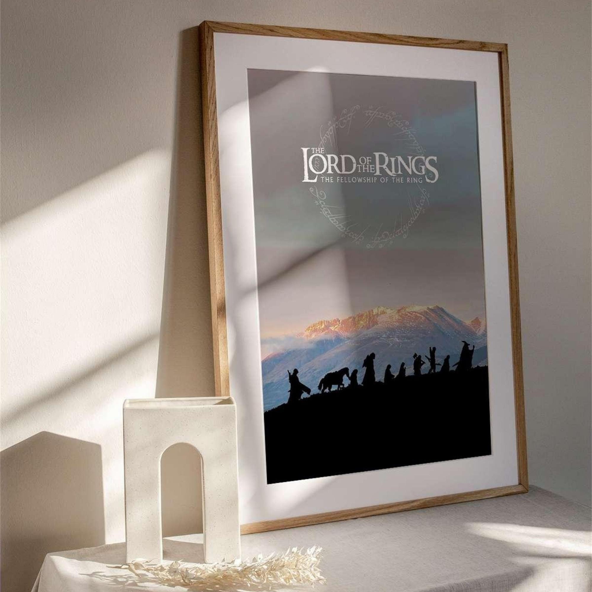 Lord of the Rings Poster LOTR Art Print Movie Wall Art Middle Earth ...