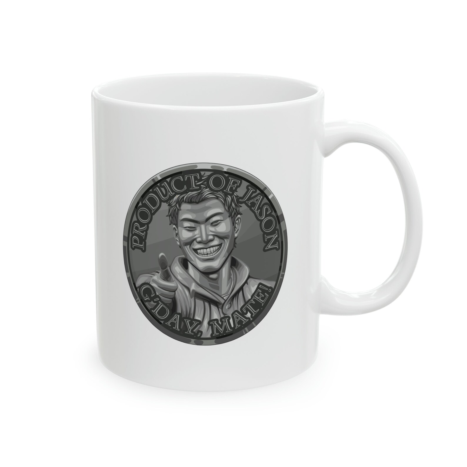 Iron Spirit Coin Coffee Mug of He Who Fights With Monsters Jason Asano ...