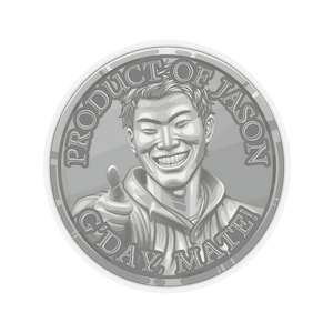 Silver Spirit Coin Sticker of He Who Fights With Monsters Jason Asano ...