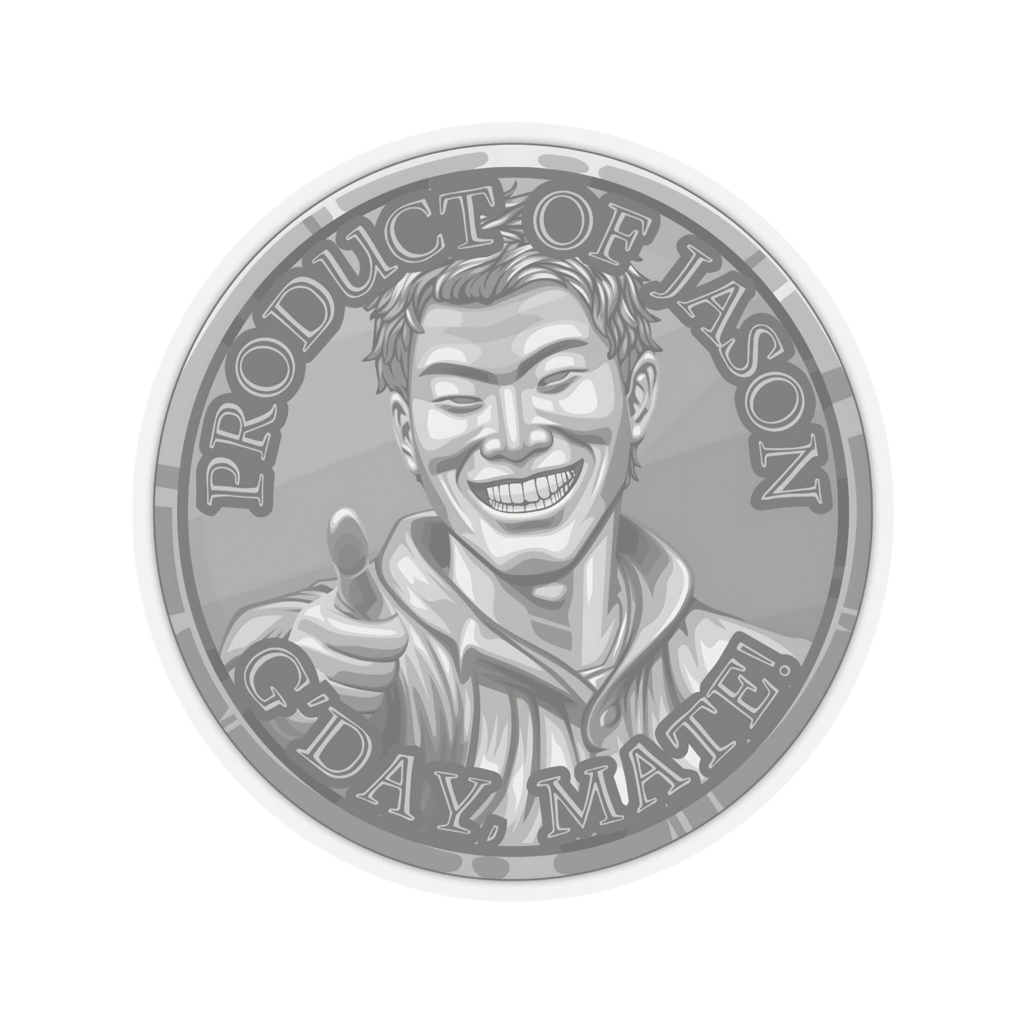 Silver Spirit Coin Sticker of He Who Fights With Monsters Jason Asano ...