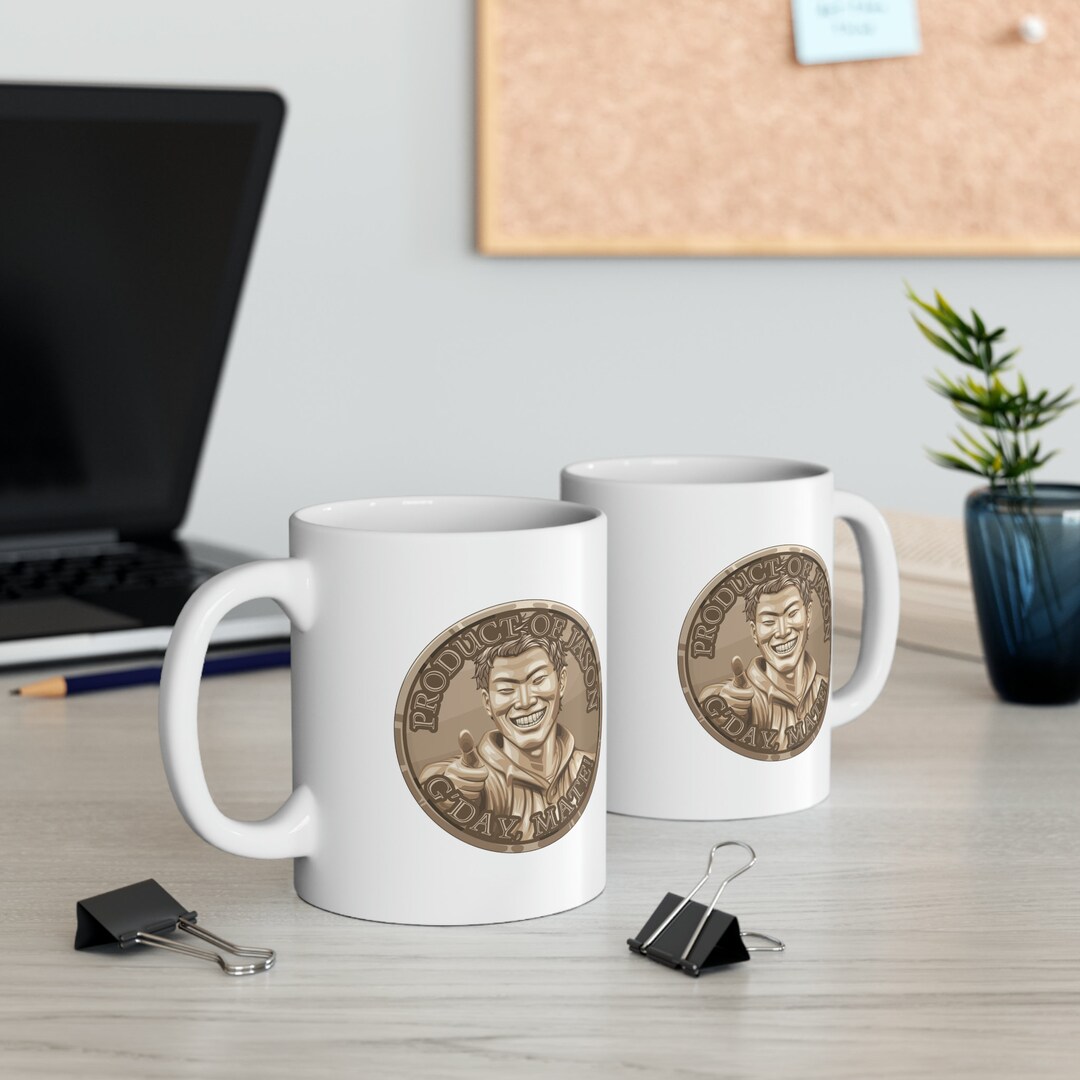 Bronze Spirit Coin Coffee Mug of He Who Fights With Monsters Jason ...