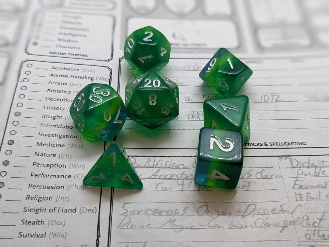 Phase Rocks Toxic Waste Dice Set for D&D RPG Pathfinder - Etsy