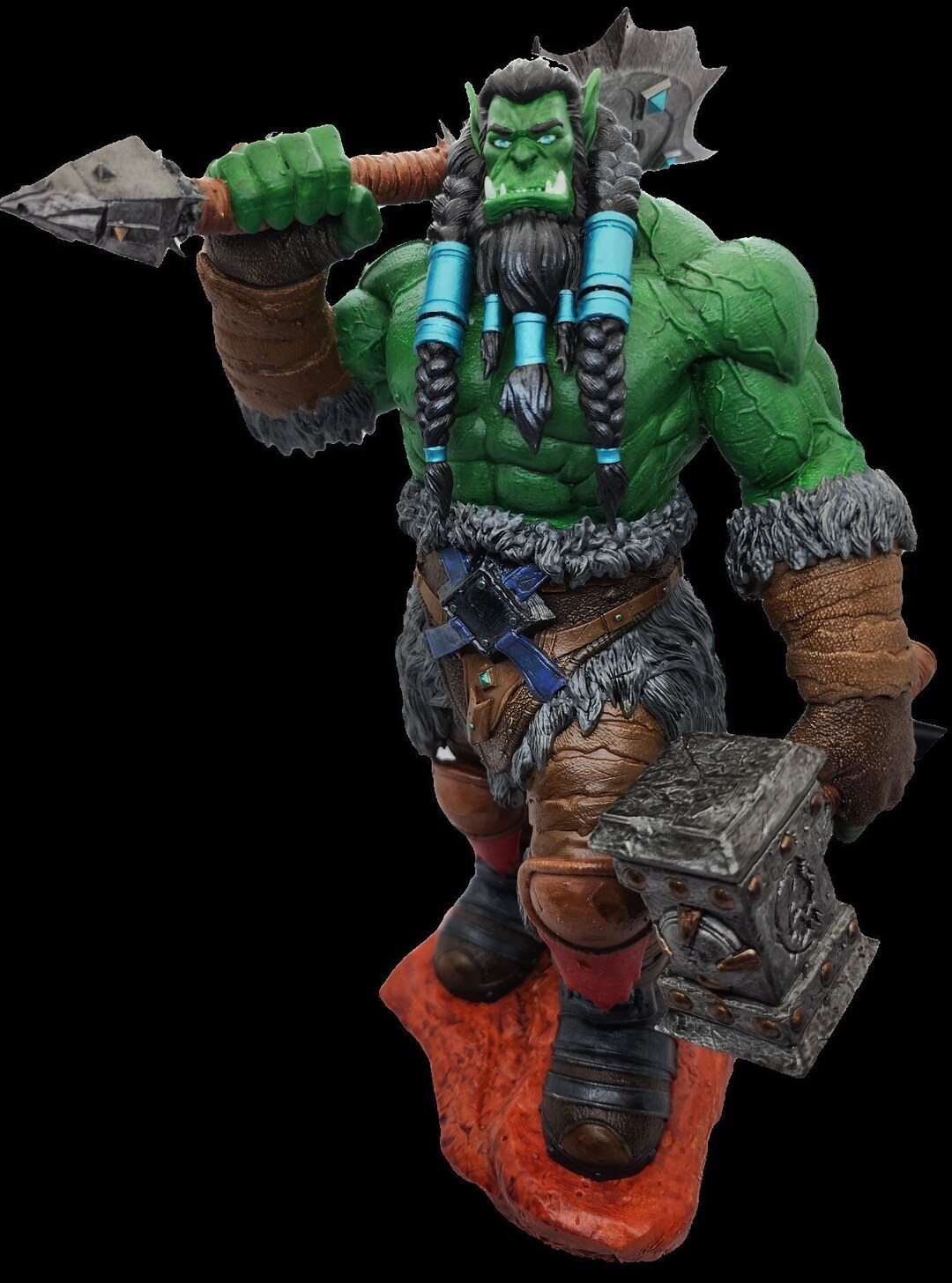 Epic Orc Warchief 3D Resin Statue Unassembled Grey Model or Hand ...