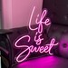 Life is Sweet Neon Sign | Wedding Decor LED | Neon Sweet Light Sign ...