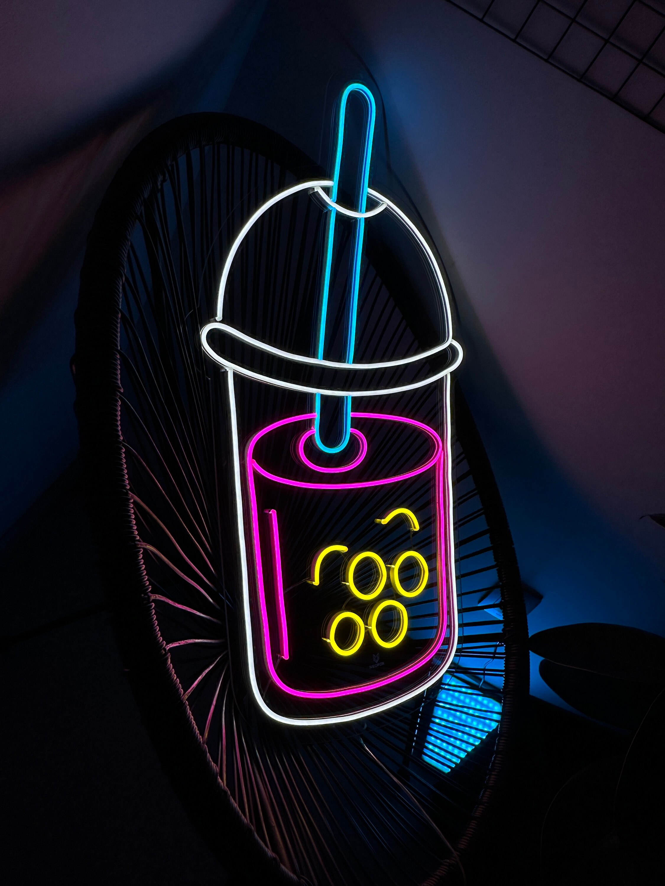 Neon Sign Boba Tea | Neon Sign Bubble Tea | Candy Shop Wall Decoration ...