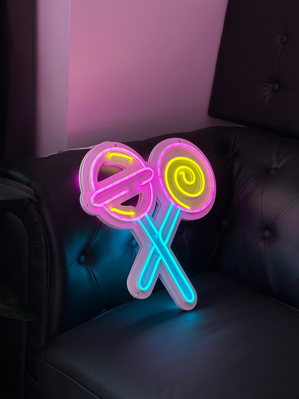 Neon Lollipops Decor Candy Kids Room Custom Candy Shop LED Neon ...