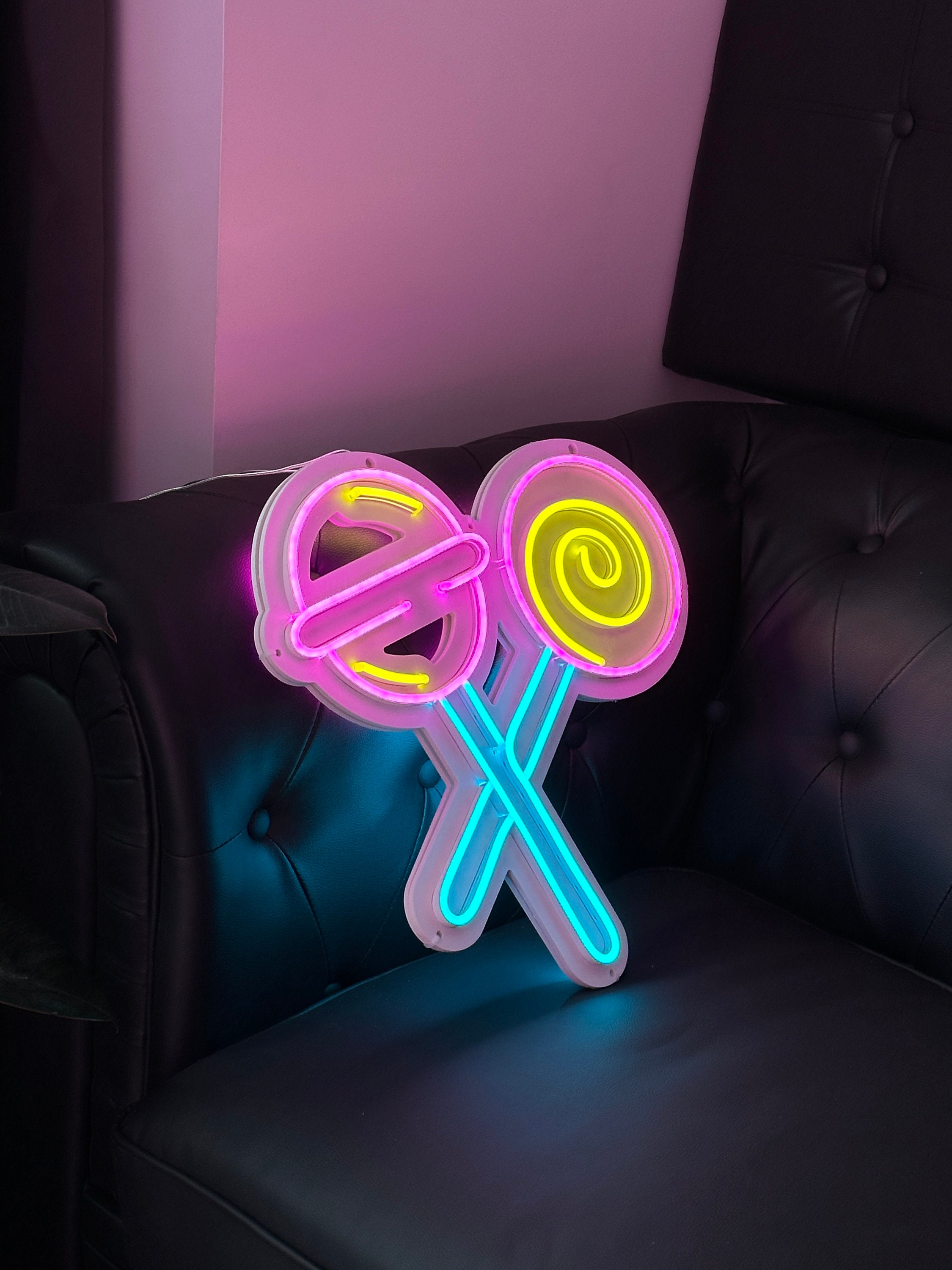 Neon Lollipops | Decor Candy Kids Room | Custom Candy Shop LED | Neon ...