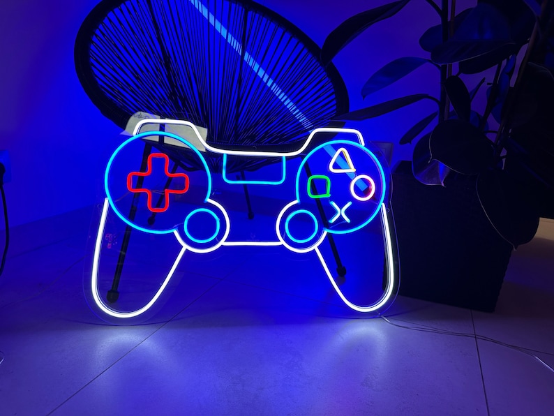 Gamepad Neon Sign | Gamer Custom Neon Sign | Joystick Neon Sign | Neon ...