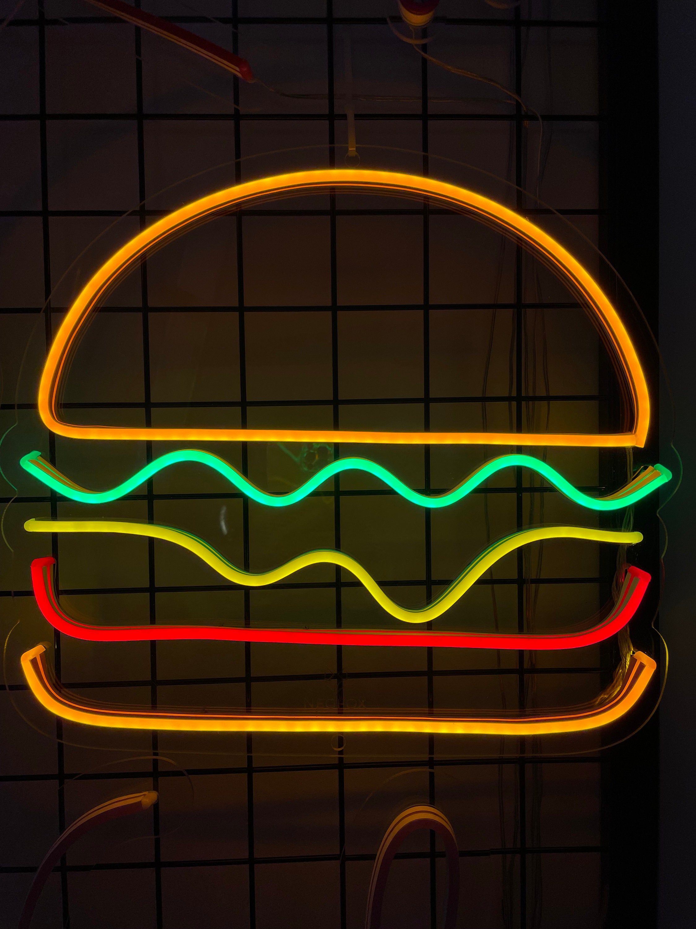 Burger Neon Sign | Hamburger Decoration Led Sign | Burger Restaurant ...