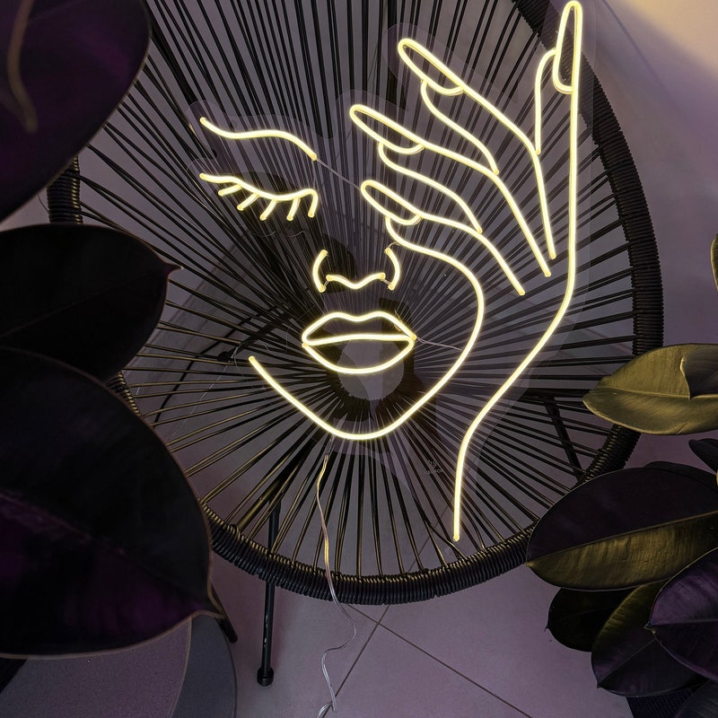 Neon Face Sign - Etsy
