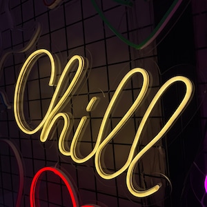 Neon Sign Chill | Night Lights Neon Signs Chill | Chill Room Decor ...