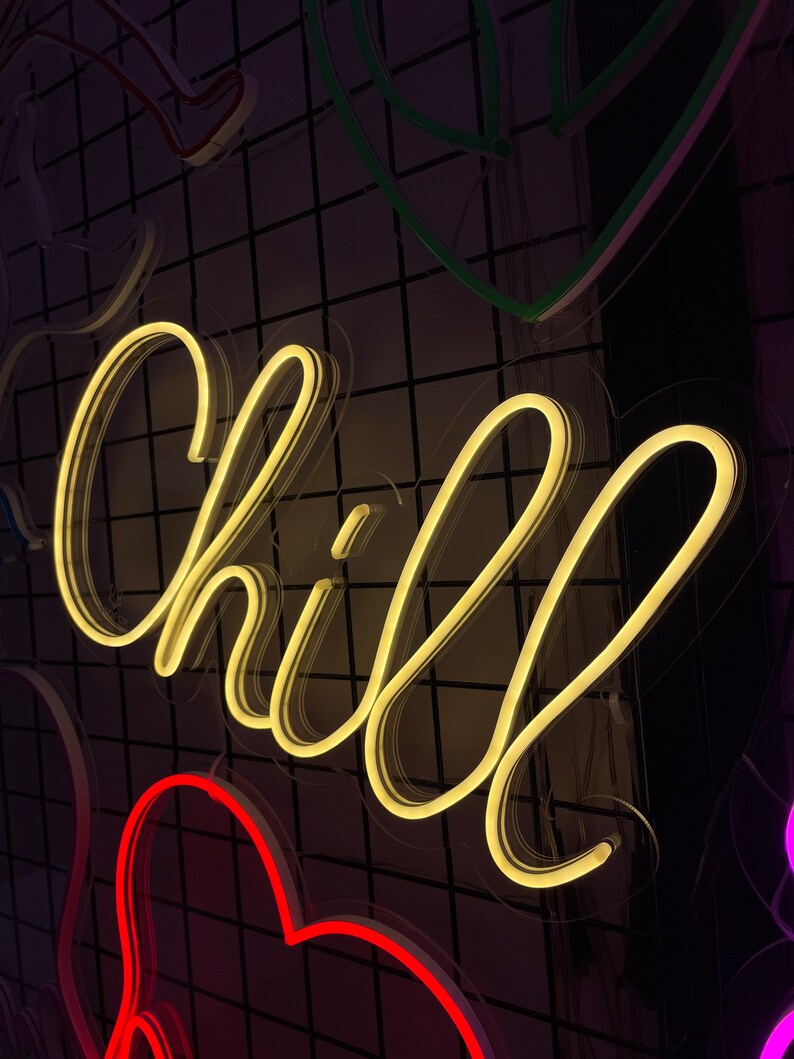 Neon Sign Chill | Night Lights Neon Signs Chill | Chill Room Decor ...
