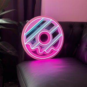 Donuts Neon Sign | Wall Art Cake Neon Sign | Sweet Donuts Sign | Led ...