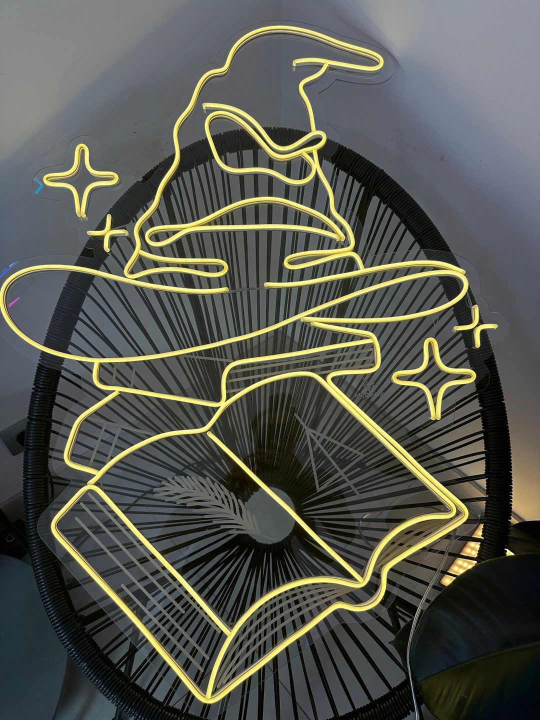 Wizard Hat Neon Sign | Potterhead Gifts | Hp Neon Sign | Wizard Castle ...