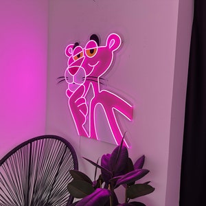 Pink Panther Neon Sign | Pink Panther Decor | Custom Neon Signs ...