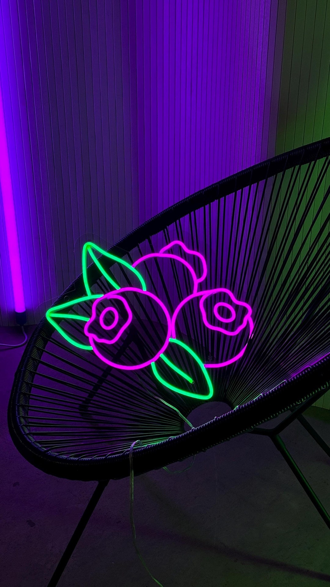 Blueberry Neon Sign | Fruit Neon Light | Cake Shop Neon | Custom ...