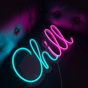 Neon Sign Chill | Night Lights Neon Signs Chill | Chill Room Decor ...