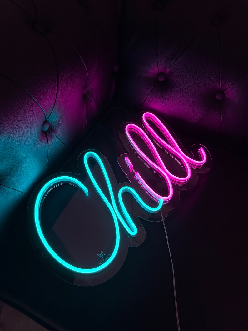 Neon Sign Chill | Night Lights Neon Signs Chill | Chill Room Decor ...