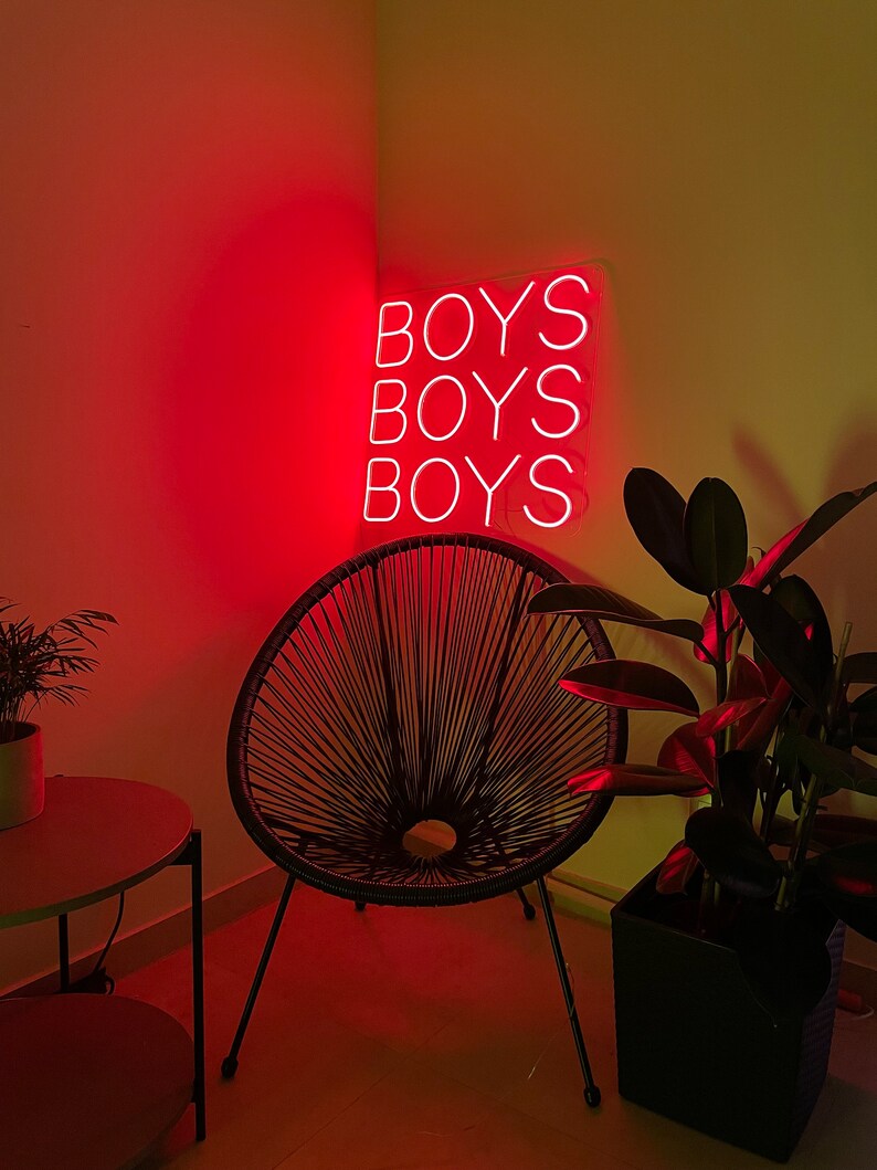 Boys Boys Boys Neon Sign | Boys Neon Sign | Nightclub Wall Led Decor ...