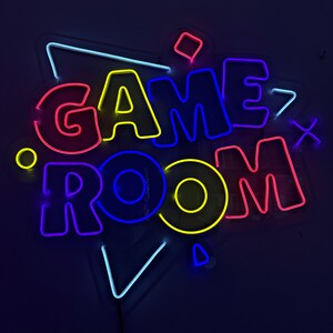 Game Room Custom Neon Sign | Neon Sign Gamer | Led Game Wall Art ...