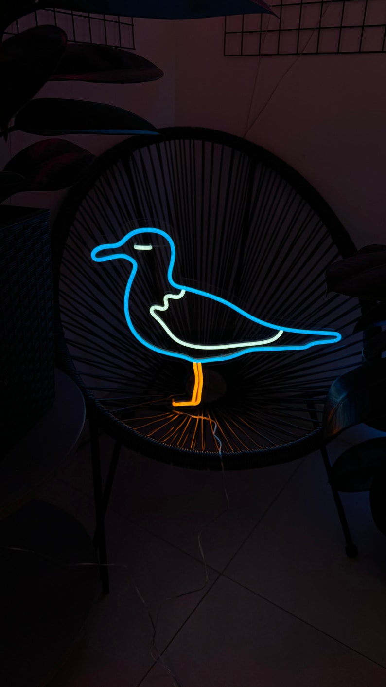 Seagull Bird Neon Sign | Cute Bird Led Sign | Led Neon Sign Animal ...