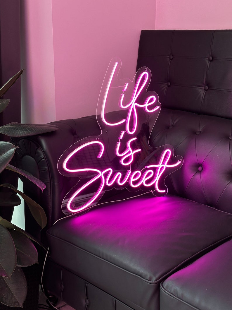 Life is Sweet Neon Sign | Wedding Decor LED | Neon Sweet Light Sign ...