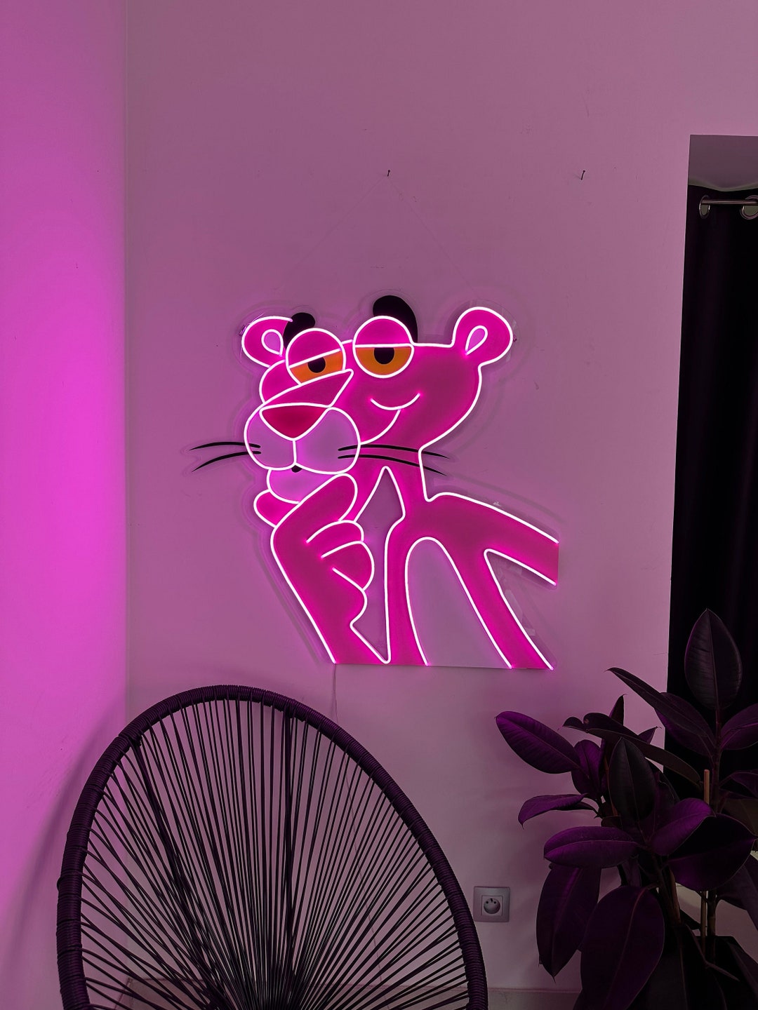 Pink Panther Neon Sign | Pink Panther Decor | Custom Neon Signs ...