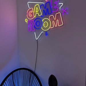 Game Room Custom Neon Sign | Neon Sign Gamer | Led Game Wall Art ...