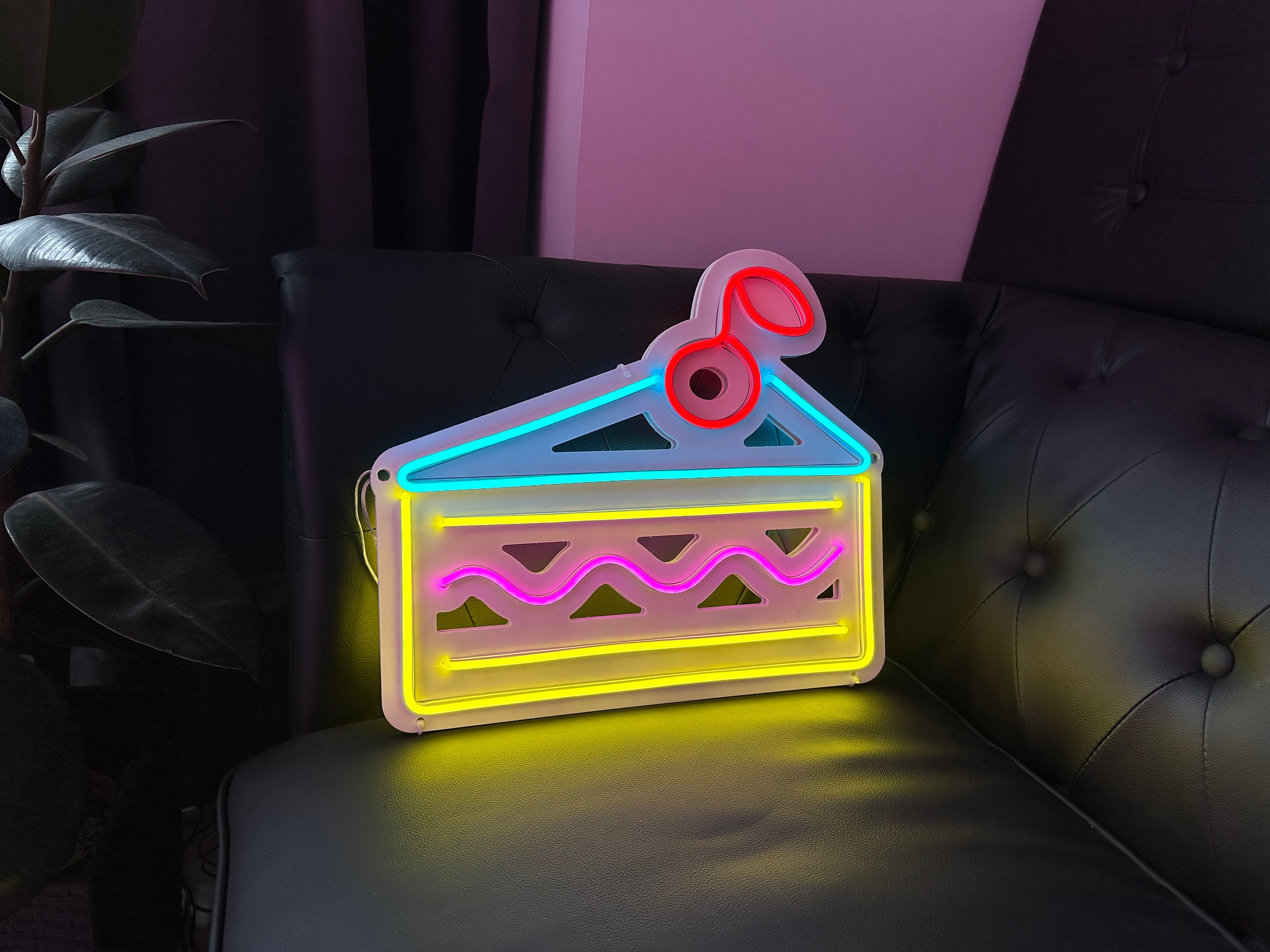 Cake Neon | Wall Art Cake Neon Sign | Dessert Neon | Cake Shop Neon | Sign Cake Light | Sign ...