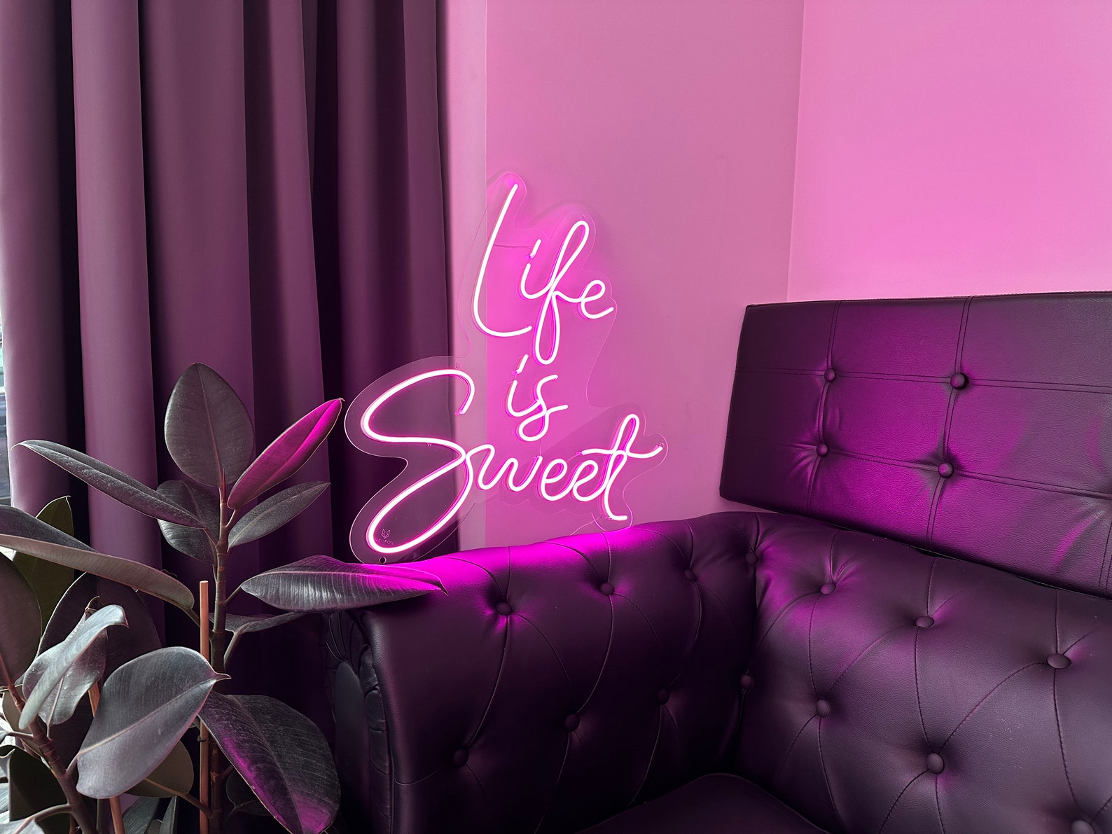 Life is Sweet Neon Sign | Wedding Decor LED | Neon Sweet Light Sign ...